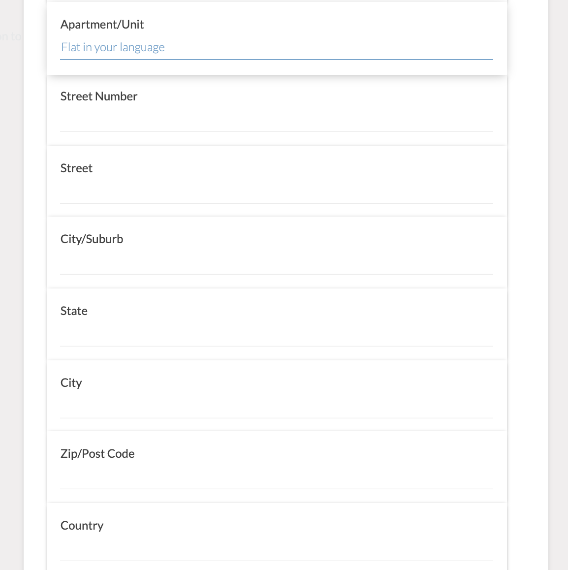 How do I change Address field wording to reflect how my country write ...
