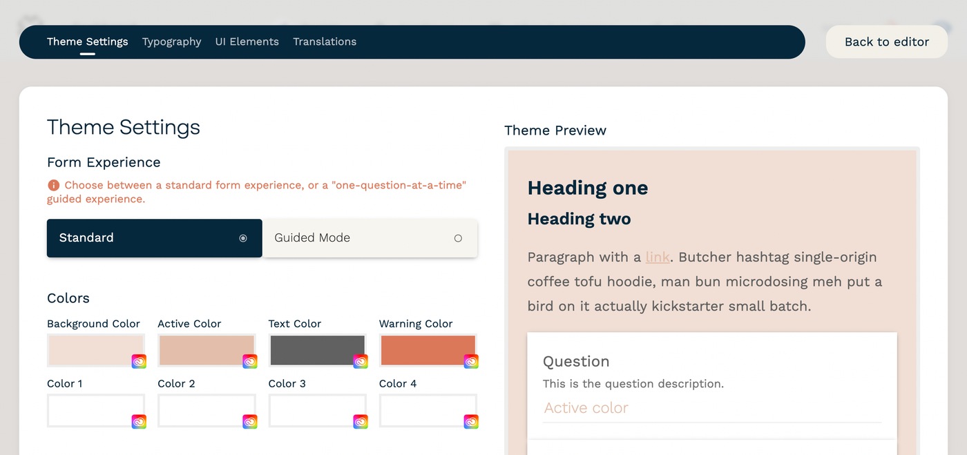 How can I change the colors on my form? | Paperform Help Center