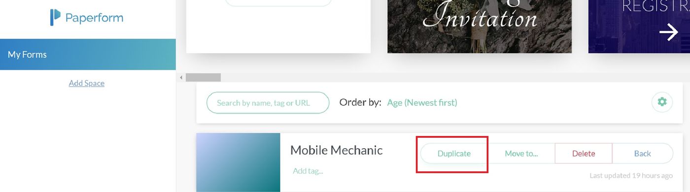 How do I duplicate a form? | Paperform Help Center