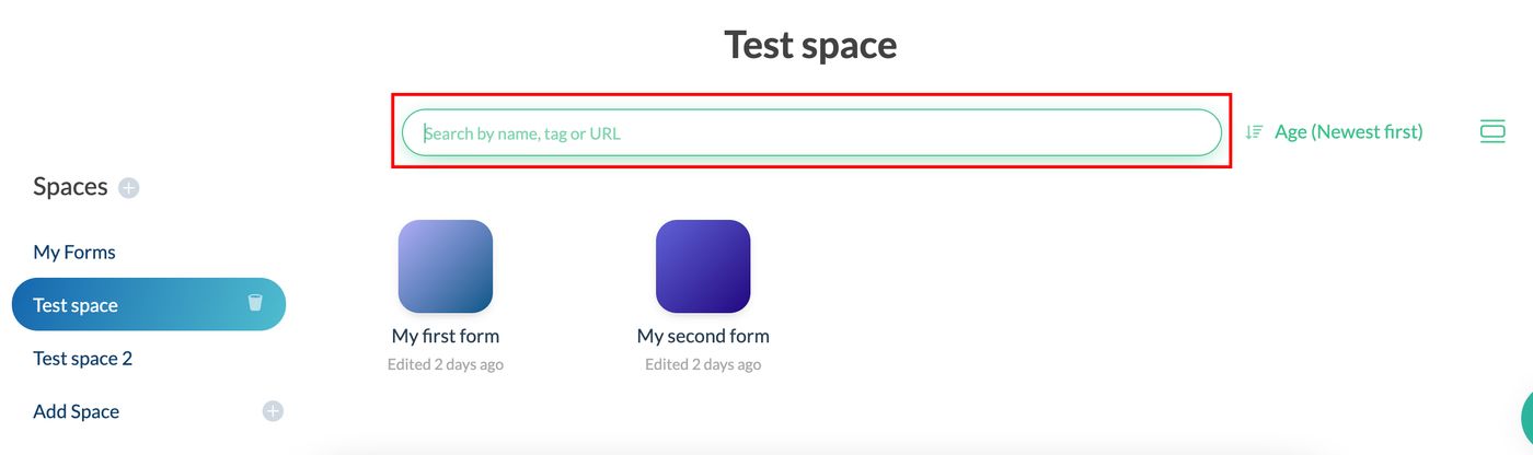 How do I search for my form in my dashboard? | Paperform Help Center