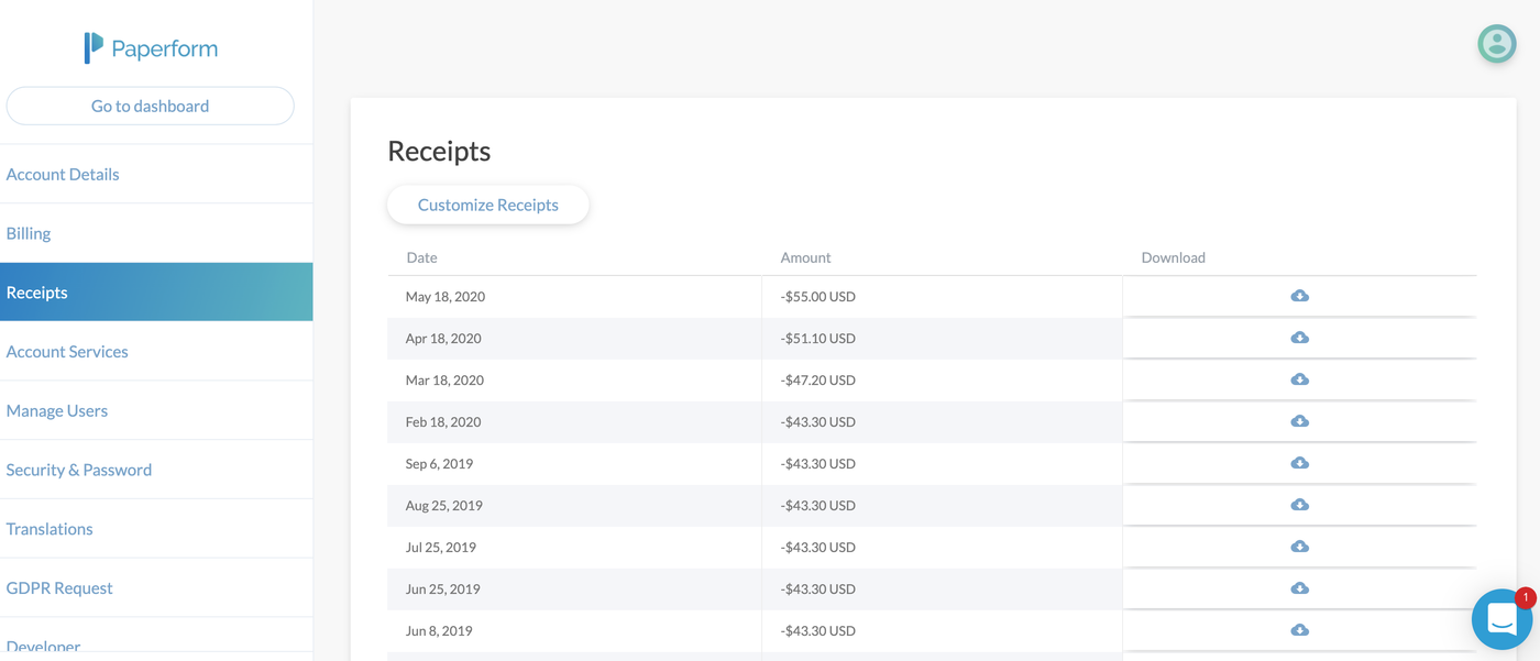 Where can I find and download my Paperform plan receipts? | Paperform ...