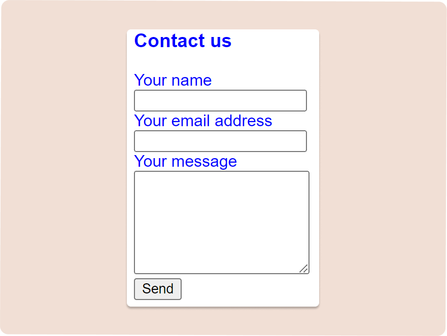How to create an HTML contact form