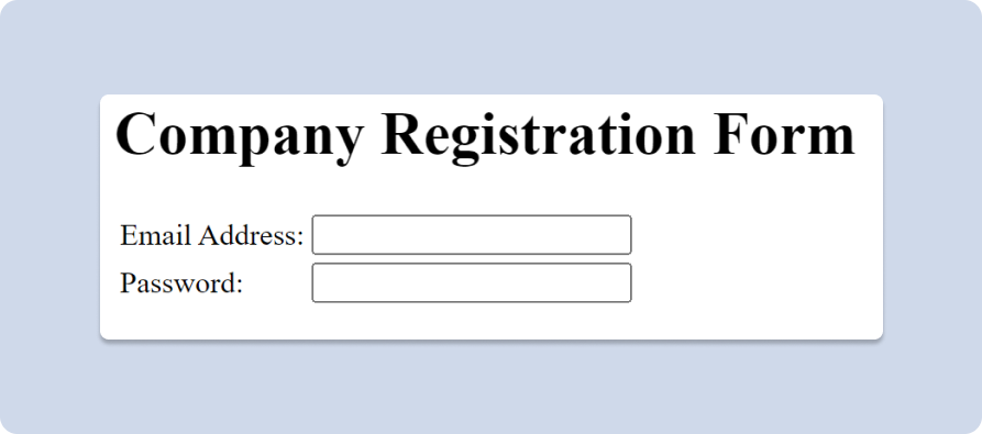 How to create a registration form in HTML