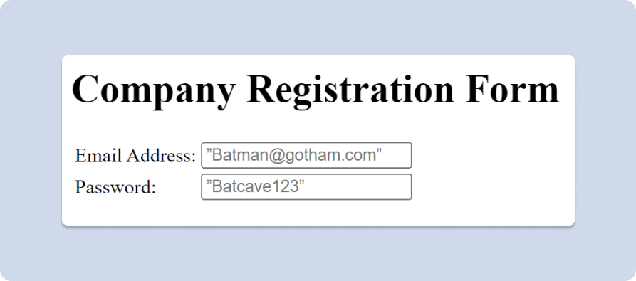 How to create a registration form in HTML