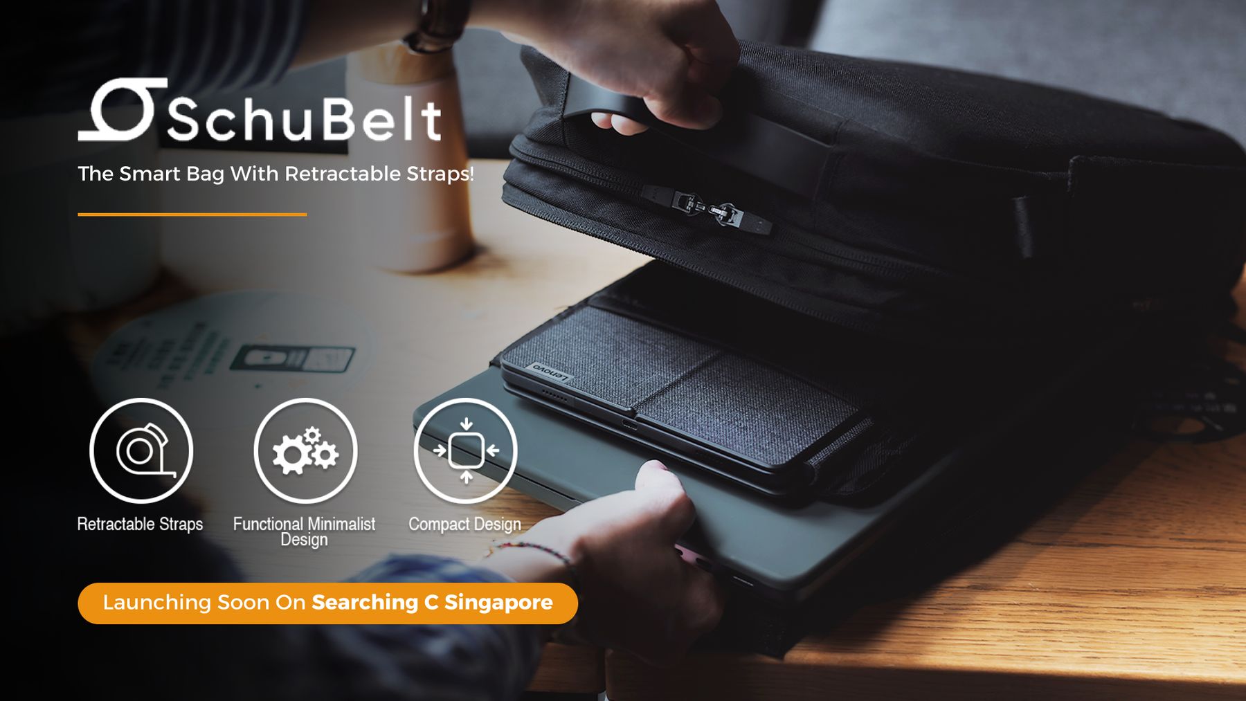 SchuBELT: The Smart Bag with Retractable Straps | Searching C Singapore